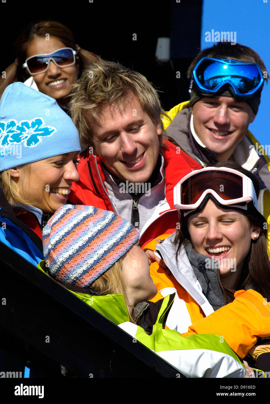 A group of skiers Stock Photo - Alamy
