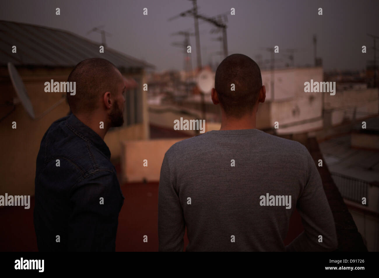 Barcelona rooftop view hi-res stock photography and images - Alamy