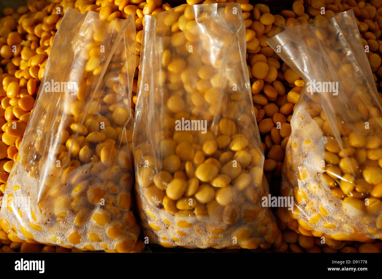 Lupin or Lupini Beans locally called Turmus for sale in a stall ...