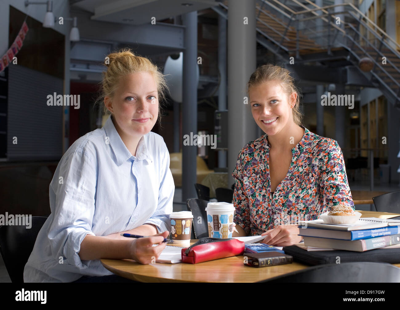 University students studying in cafe Stock Photo - Alamy