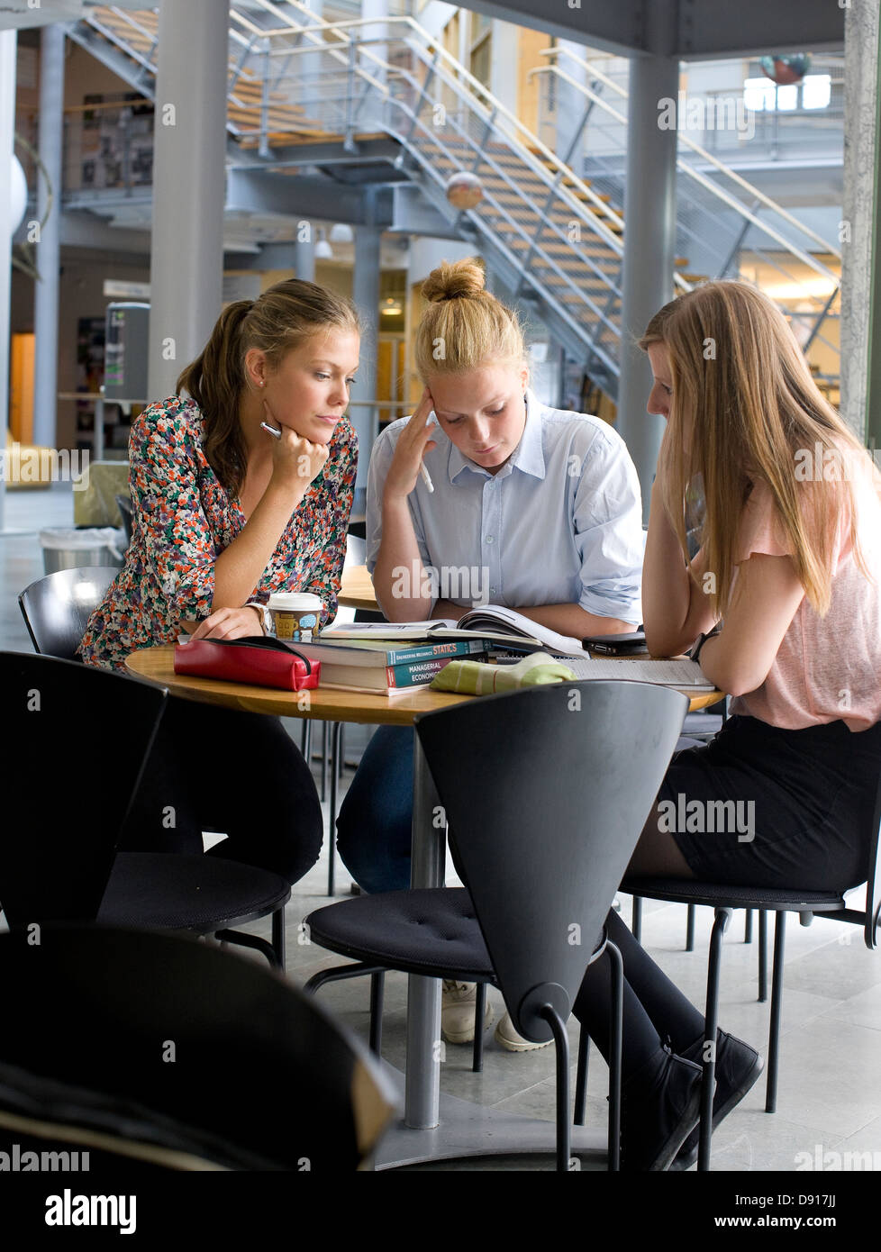University students studying in cafe Stock Photo - Alamy