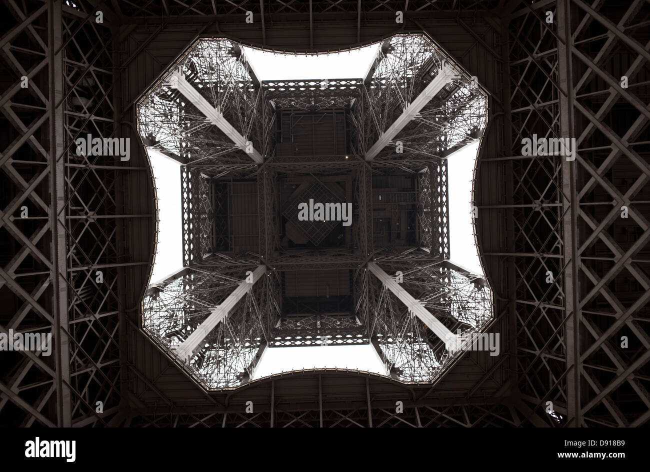 The Eiffel tower from below, Paris, France Stock Photo - Alamy