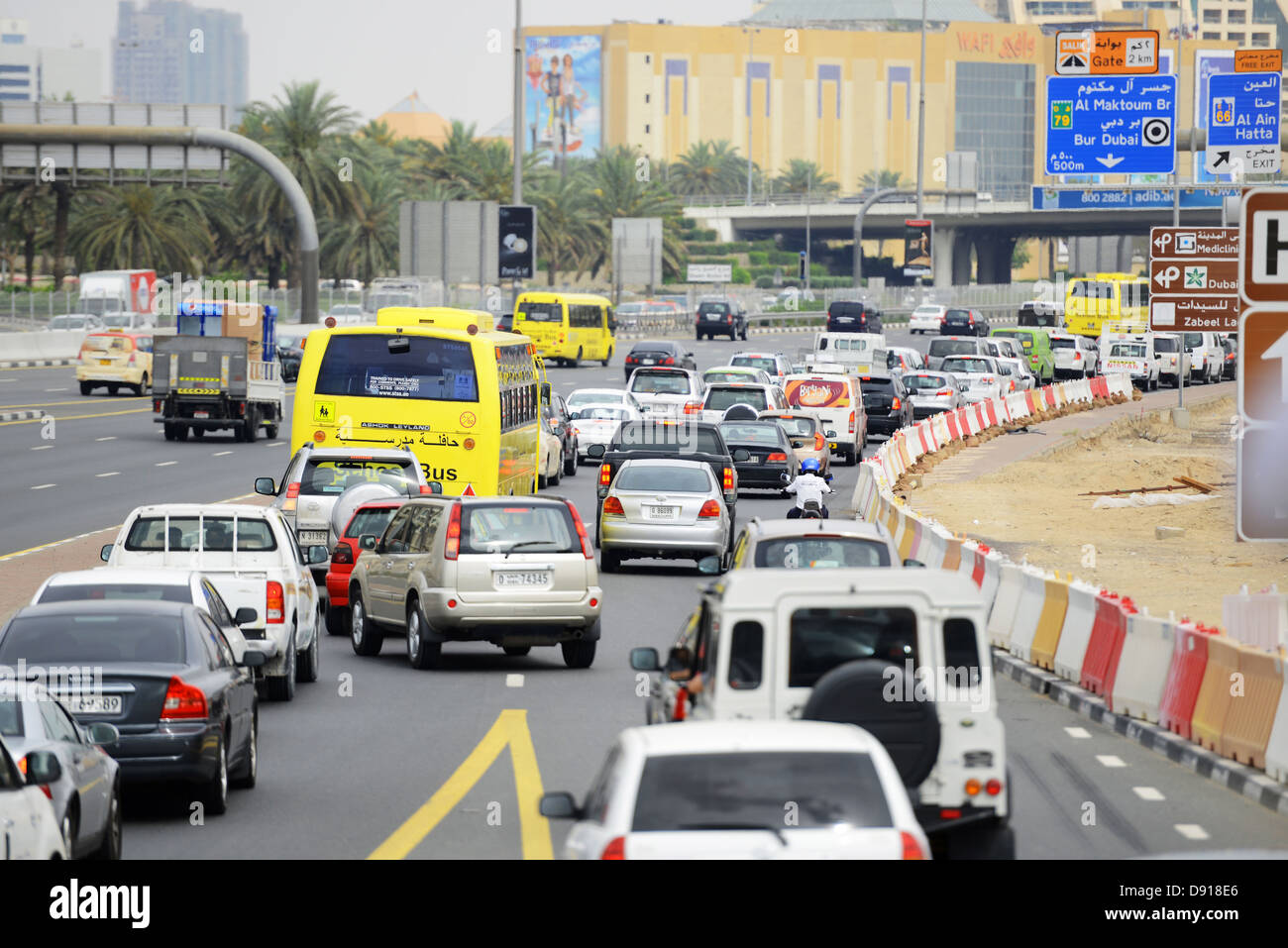 Dubai, traffic jams, United Arab Emirates Stock Photo - Alamy