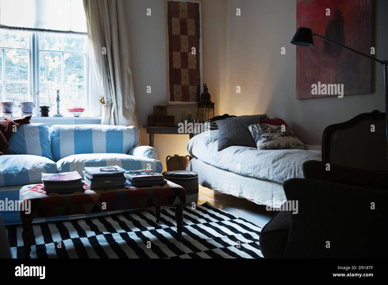 A living room, Sweden Stock Photo - Alamy