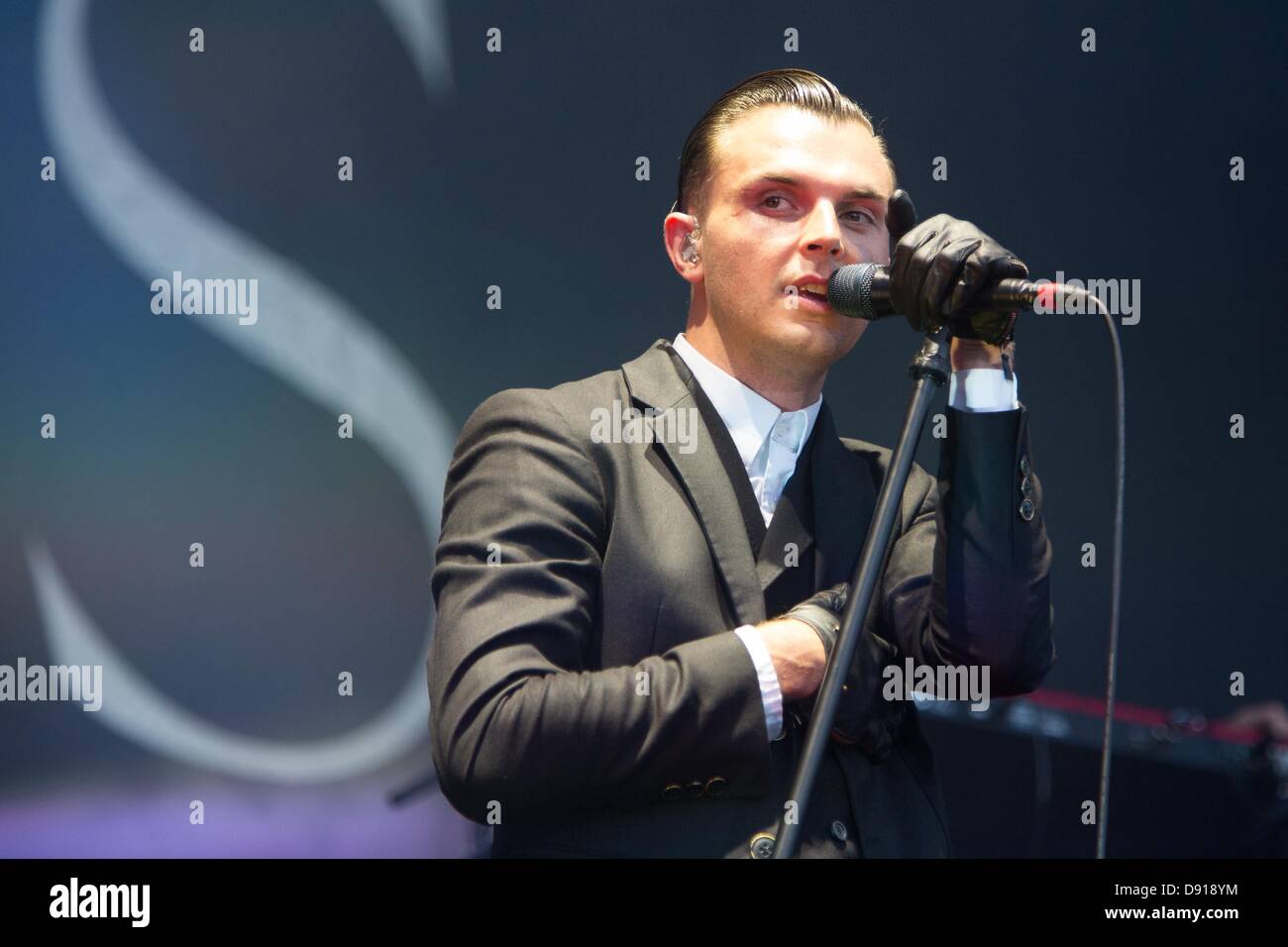 Nuremberg, Germany, 7th June, 2013.Singer Theo Hutchcraft of UK band ...