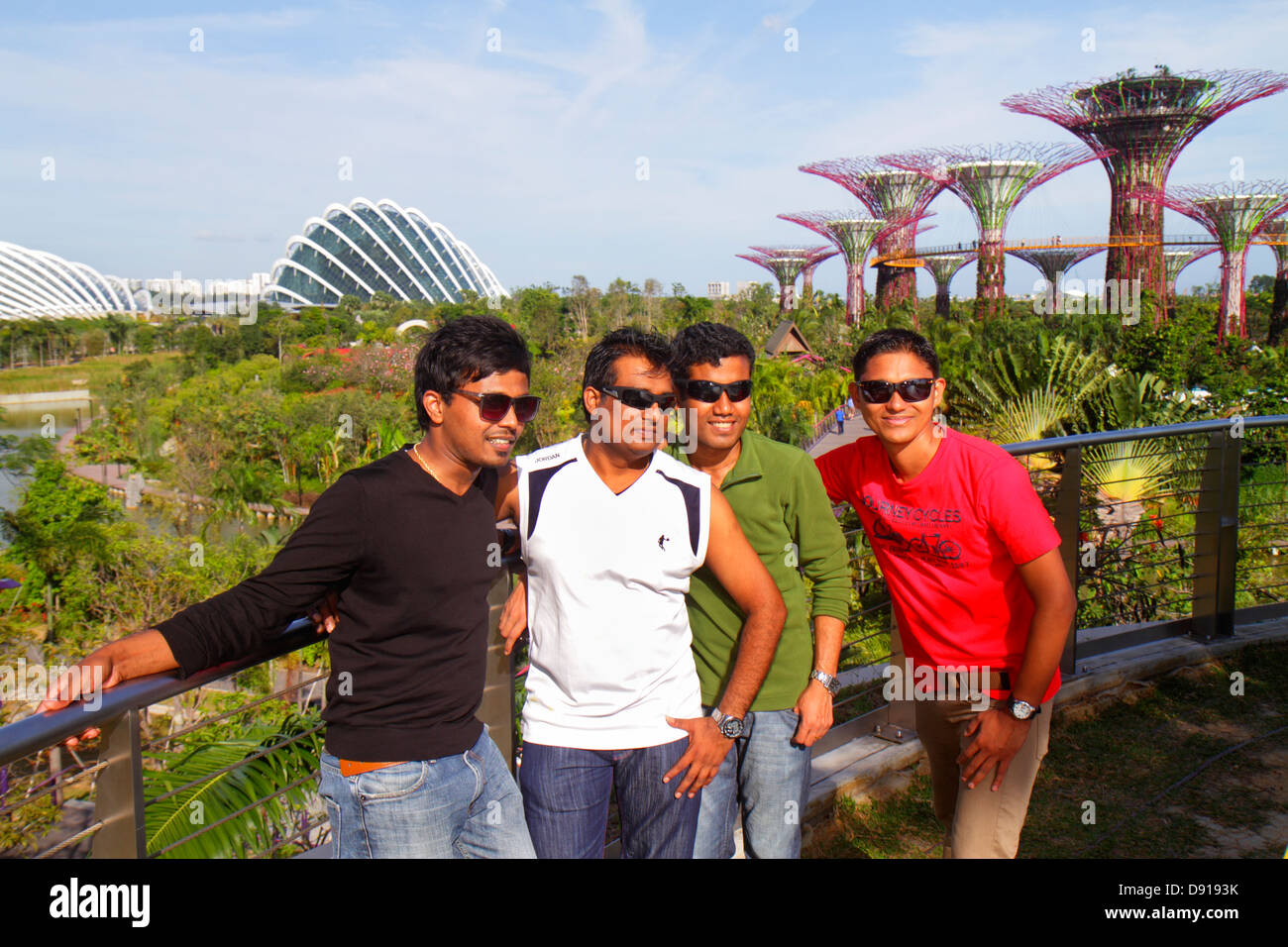 Singapore Gardens by the Bay,park,Supertrees,Asian man men male,posing ...