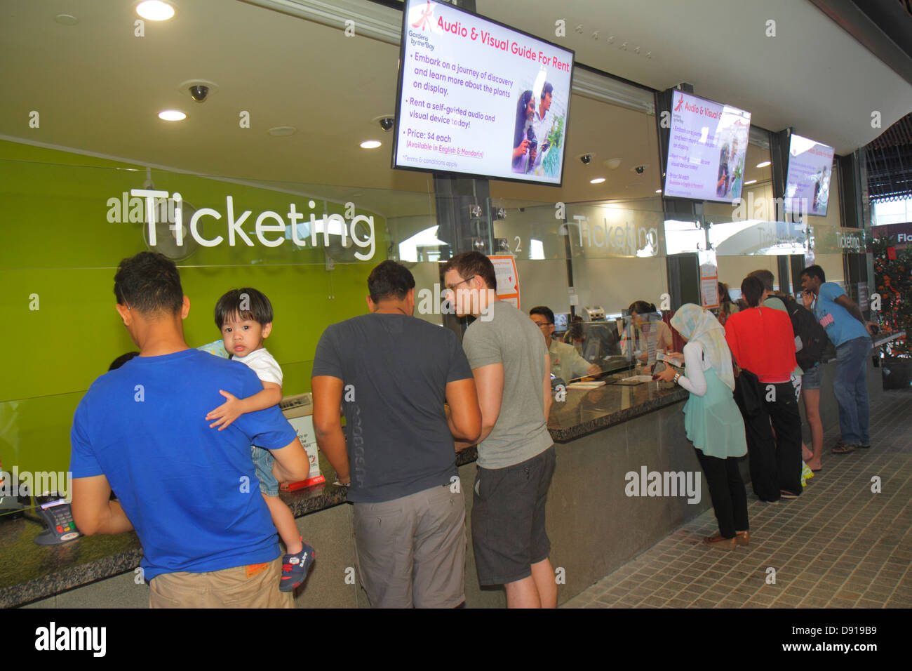 Singapore Gardens by the Bay,park,ticketing,ticket booth,line,queue ...