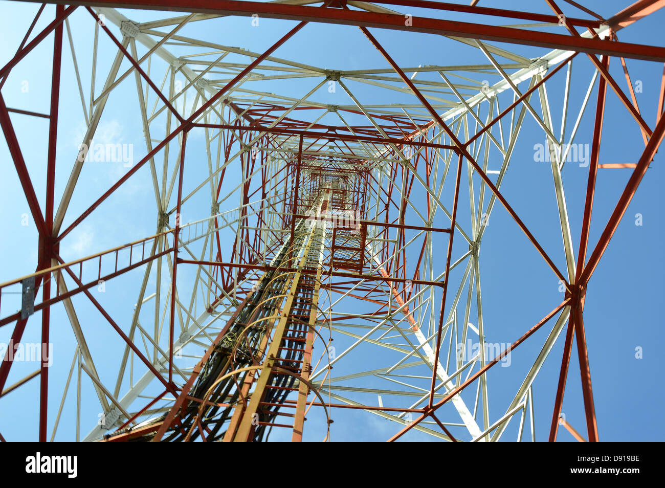 view from the bottom of a tower Stock Photo - Alamy