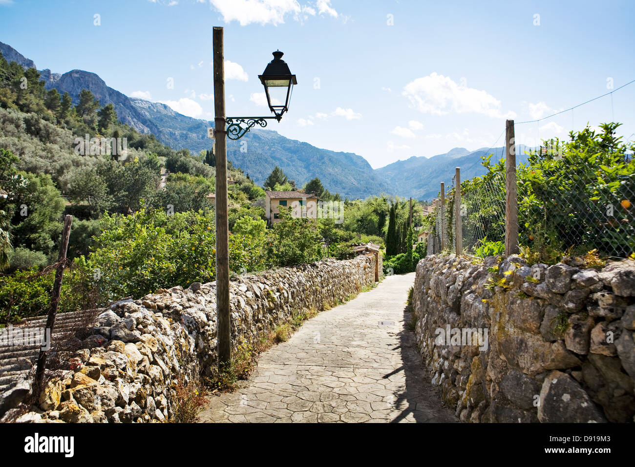 A walking path with a view, Majorca Stock Photo - Alamy