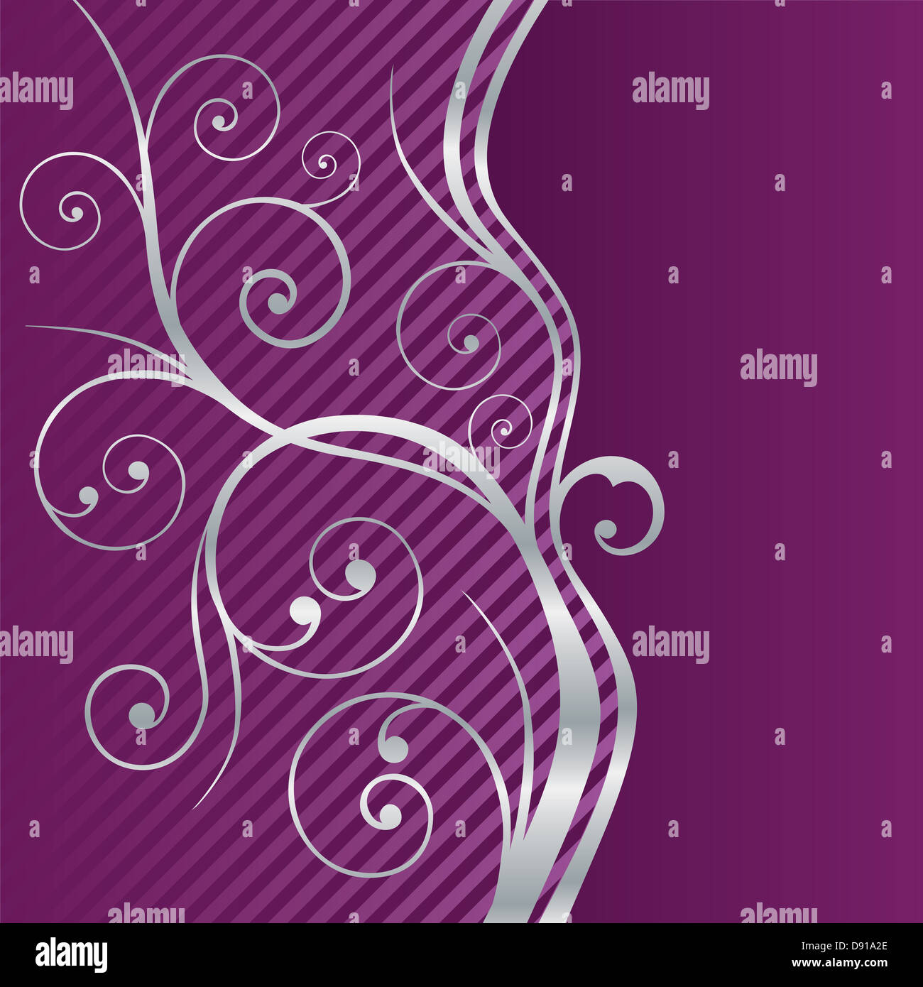 Silver Swirl Borders Clip