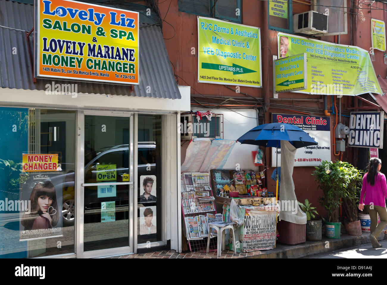 Typical exterior Facade of a Shop in Manila, Philippines Stock Photo ...