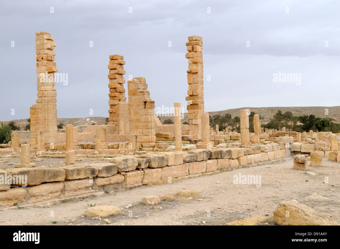 The Church of Servus in the Roman City of Sbeitla or Sufetla near ...