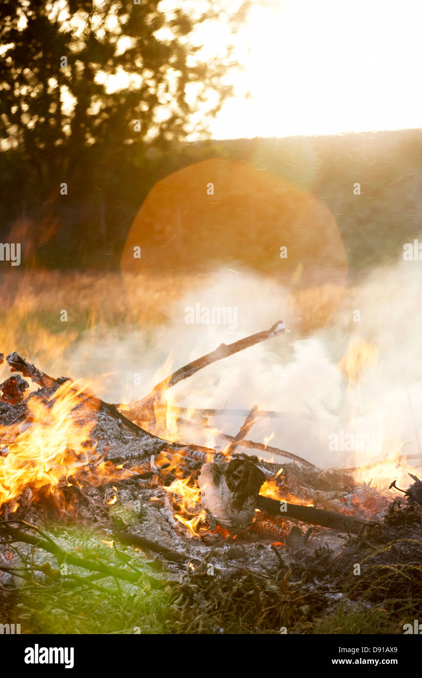 A big fire, Denmark Stock Photo - Alamy