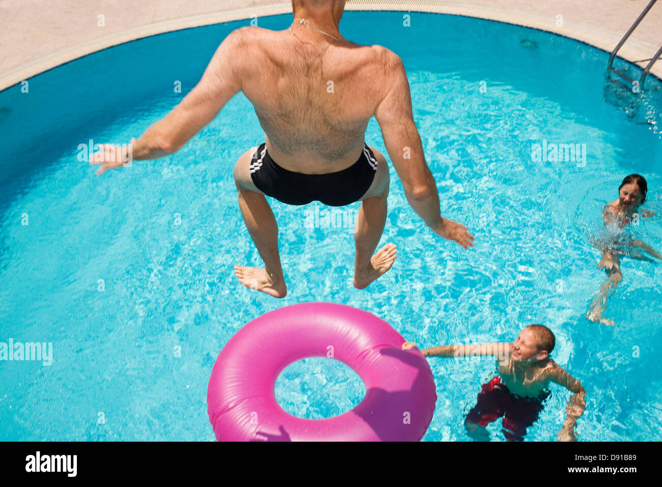Father Son Swimming Pool High Resolution Stock Photography and Images ...