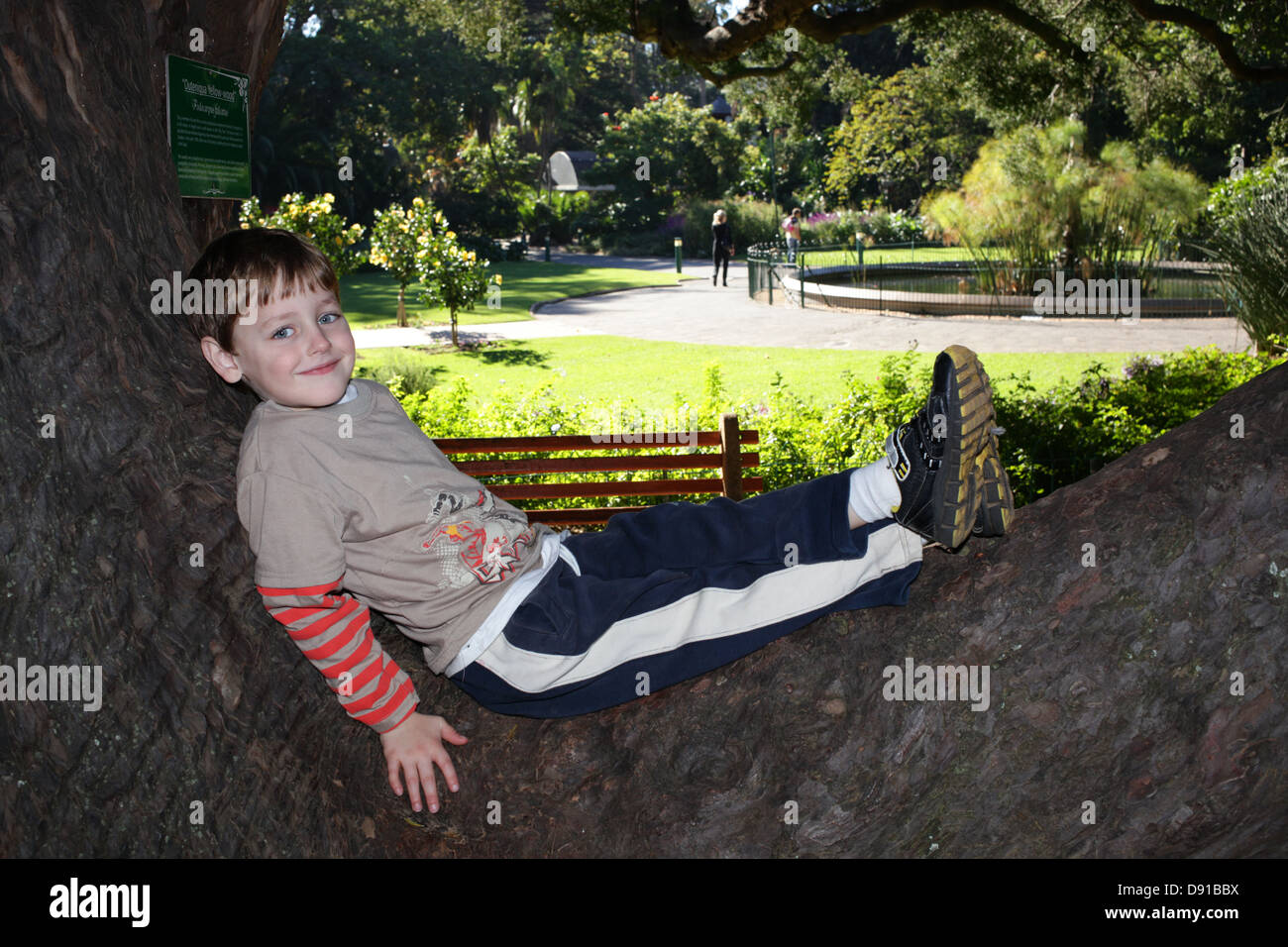 Boy Relaxing In The Shade High Resolution Stock Photography and Images ...