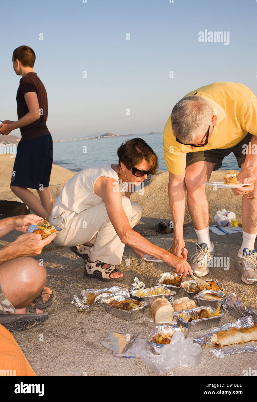 Picnic on a cliff, Greece Stock Photo - Alamy