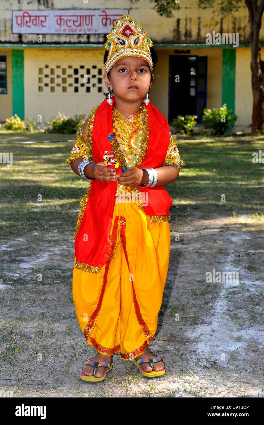 A boy posing as Lord Krishna, a Hindu God in India Stock Photo - Alamy