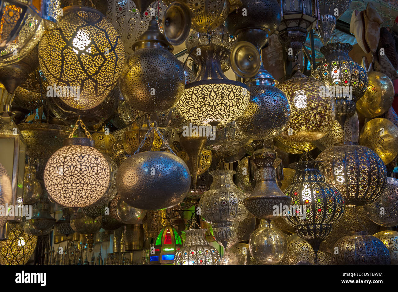 Moroccan antique lamps Stock Photo - Alamy
