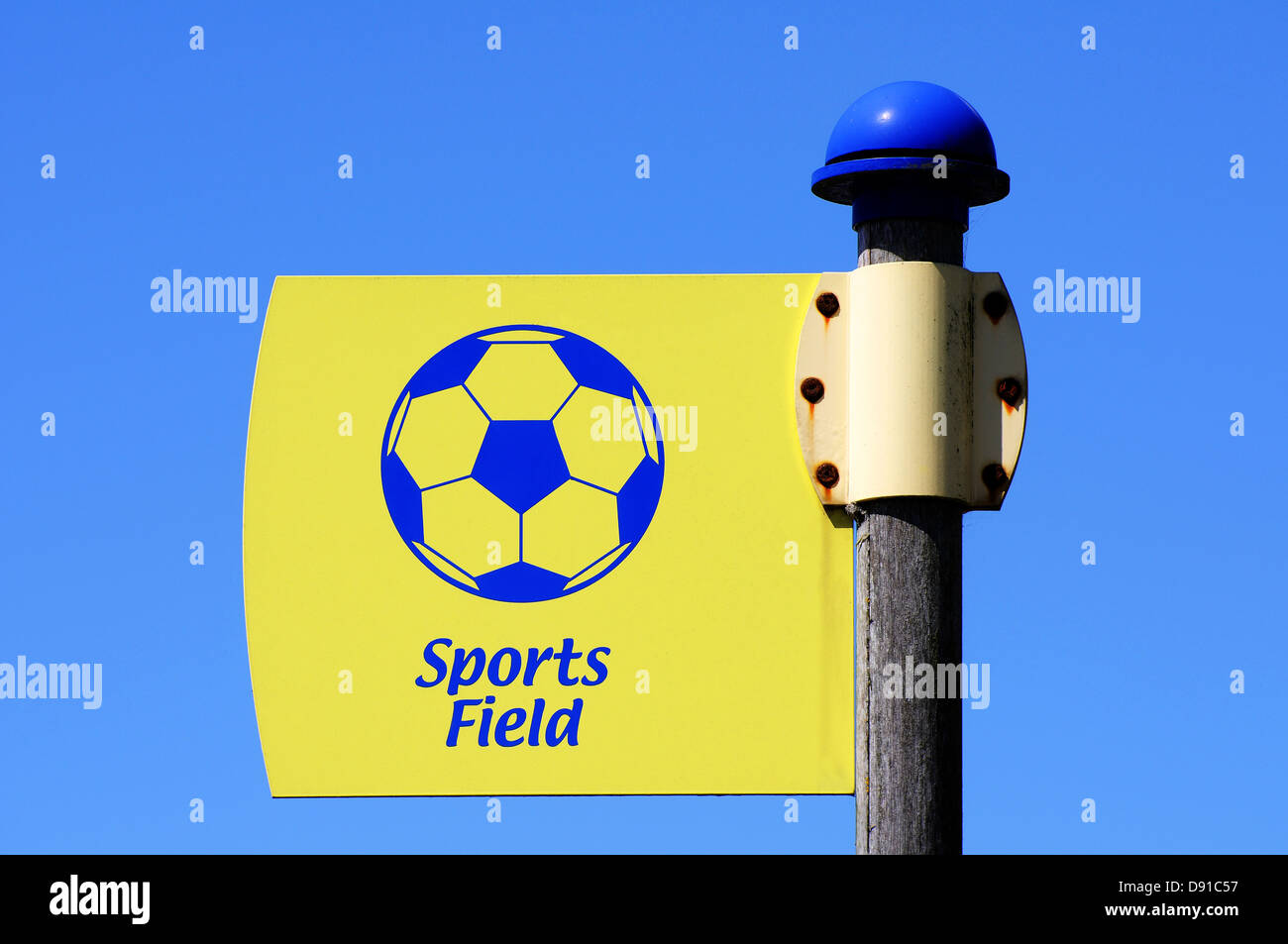 Sports field sign Stock Photo - Alamy