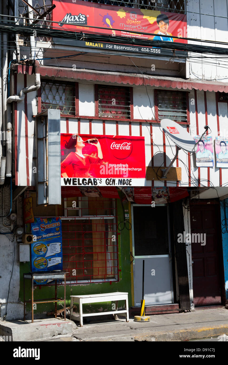 Typical exterior Facade of a Shop in Manila, Philippines Stock Photo ...