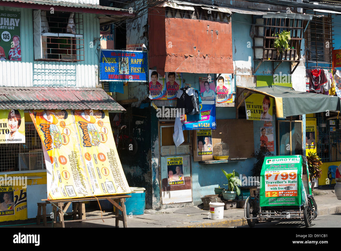 Typical exterior Facade of a Shop in Manila, Philippines Stock Photo ...