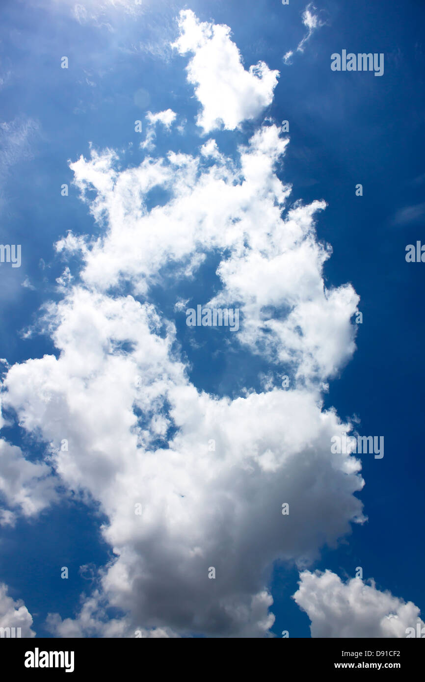 clouds and clear blue sky weather nature Stock Photo - Alamy