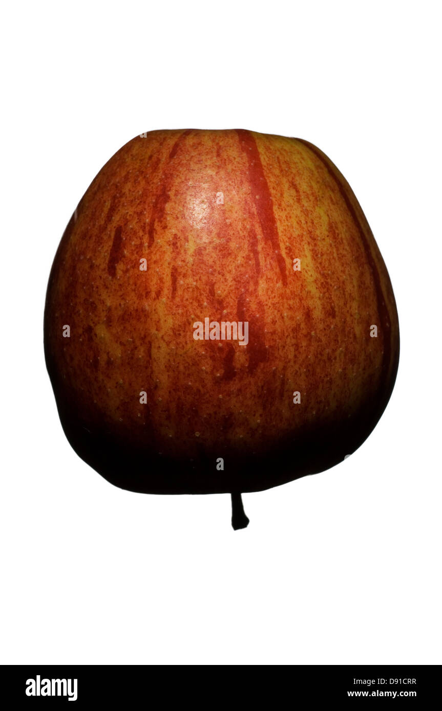 Apple against white background Stock Photo - Alamy