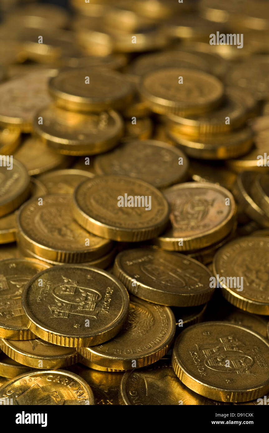 Close-up of Swedish coins Stock Photo - Alamy