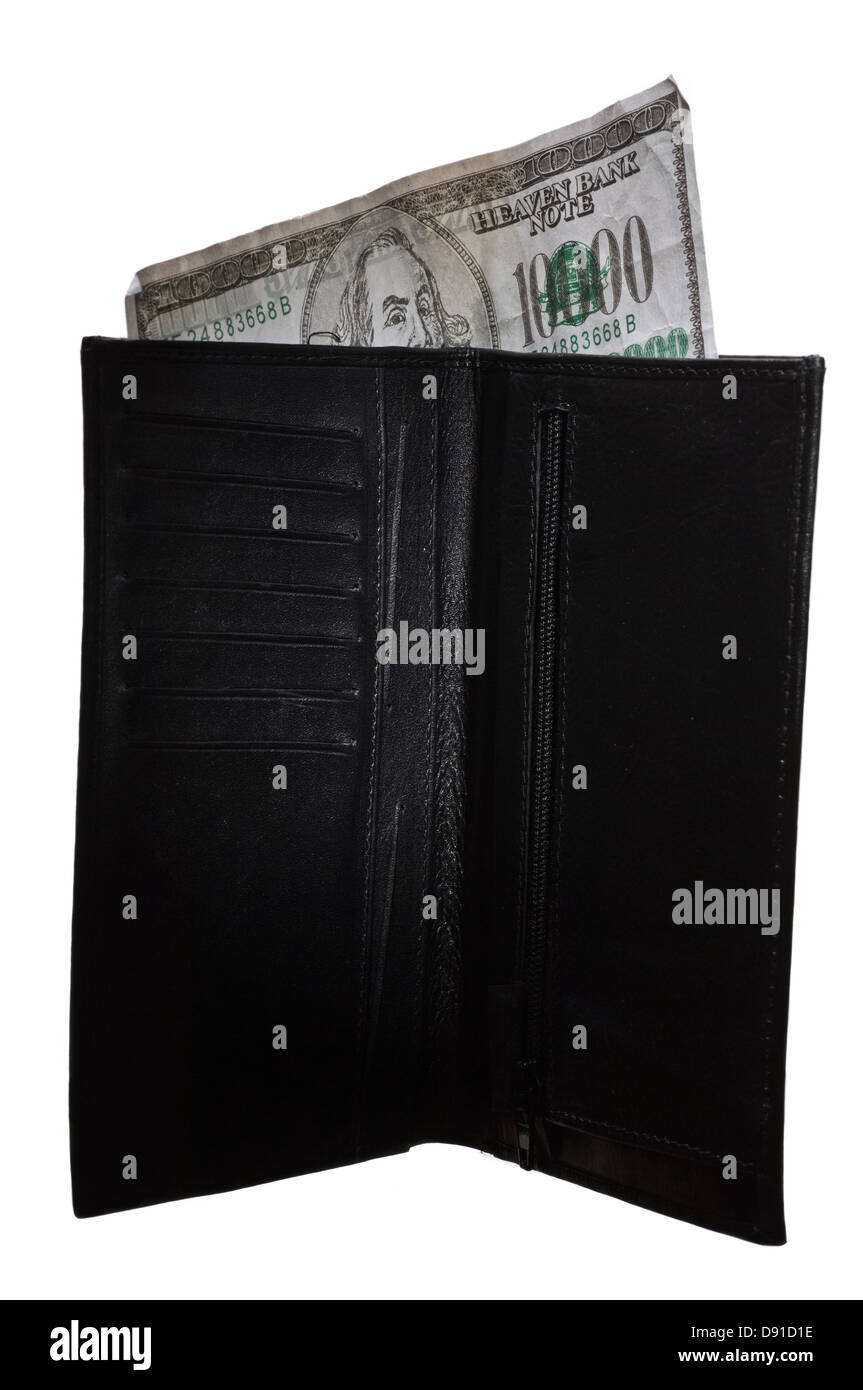 Banknote in wallet Stock Photo - Alamy