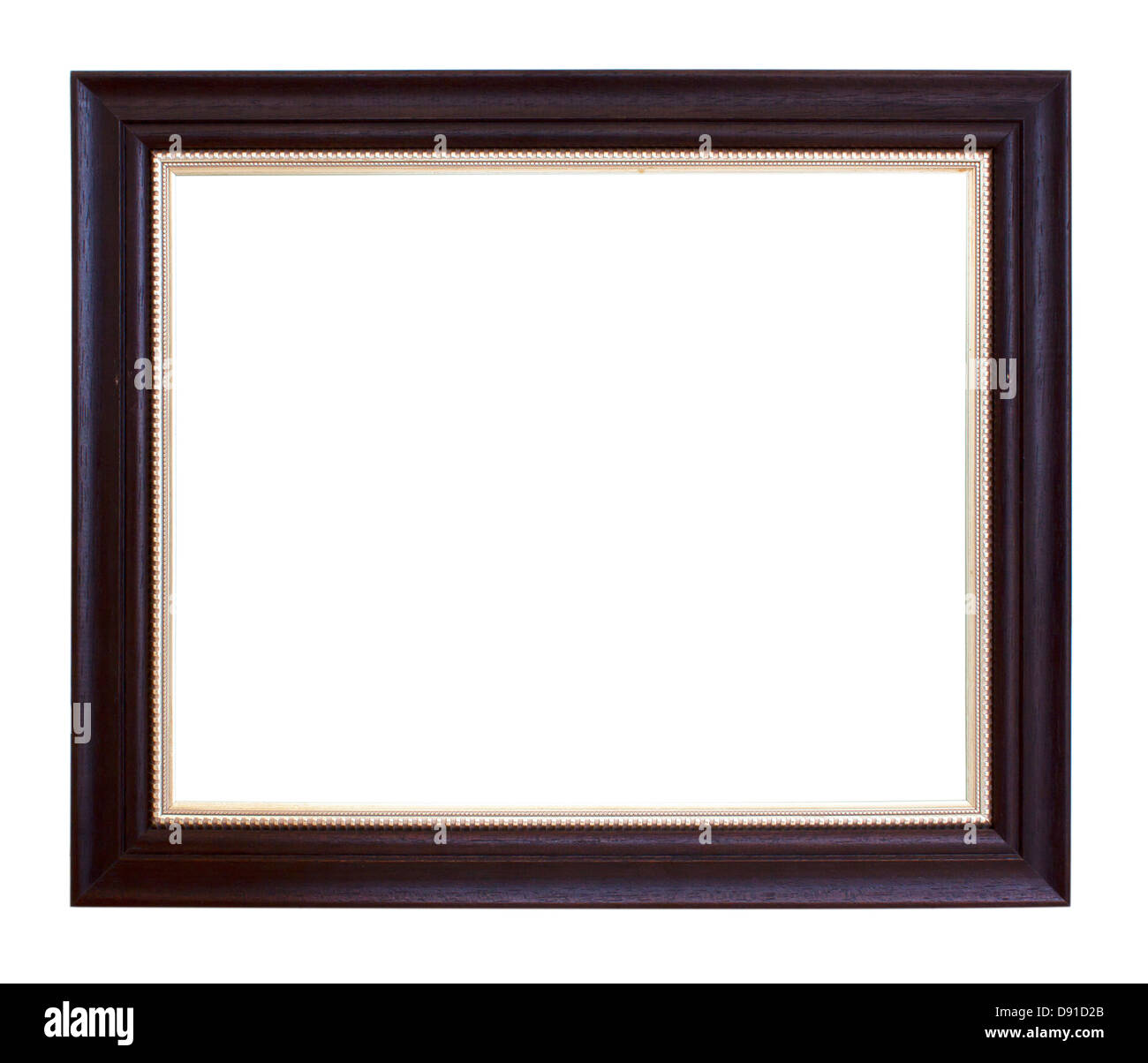 Classic wooden frame isolated on white background Stock Photo - Alamy