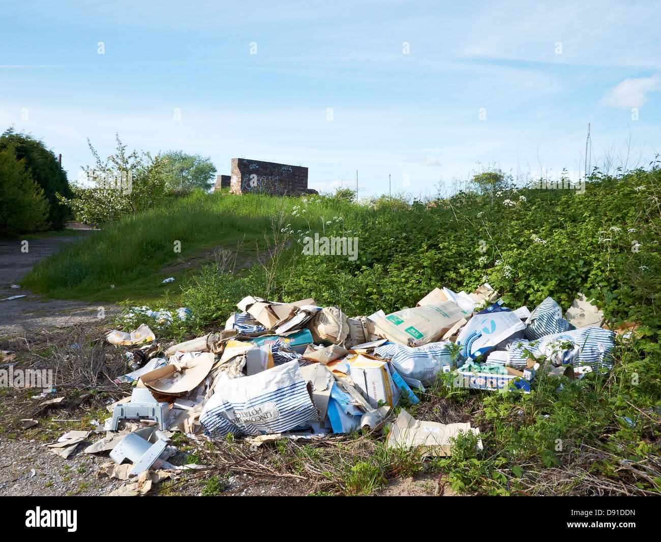 Fly tipping in the English countryside Stock Photo - Alamy