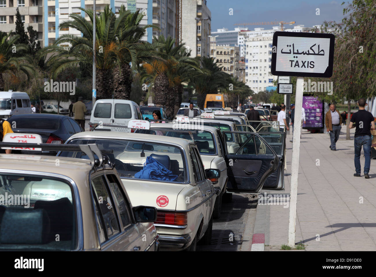 Taxi rank in Rabat, Morocco Stock Photo - Alamy