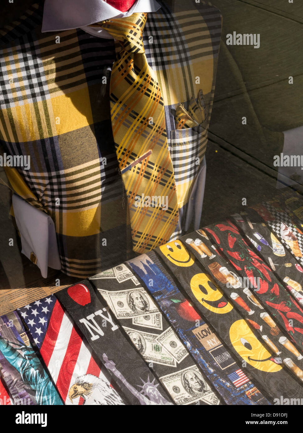 Tie Store Window Display, NYC Stock Photo - Alamy