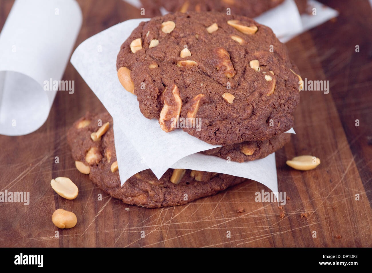 round chocolate biscuits Stock Photo - Alamy