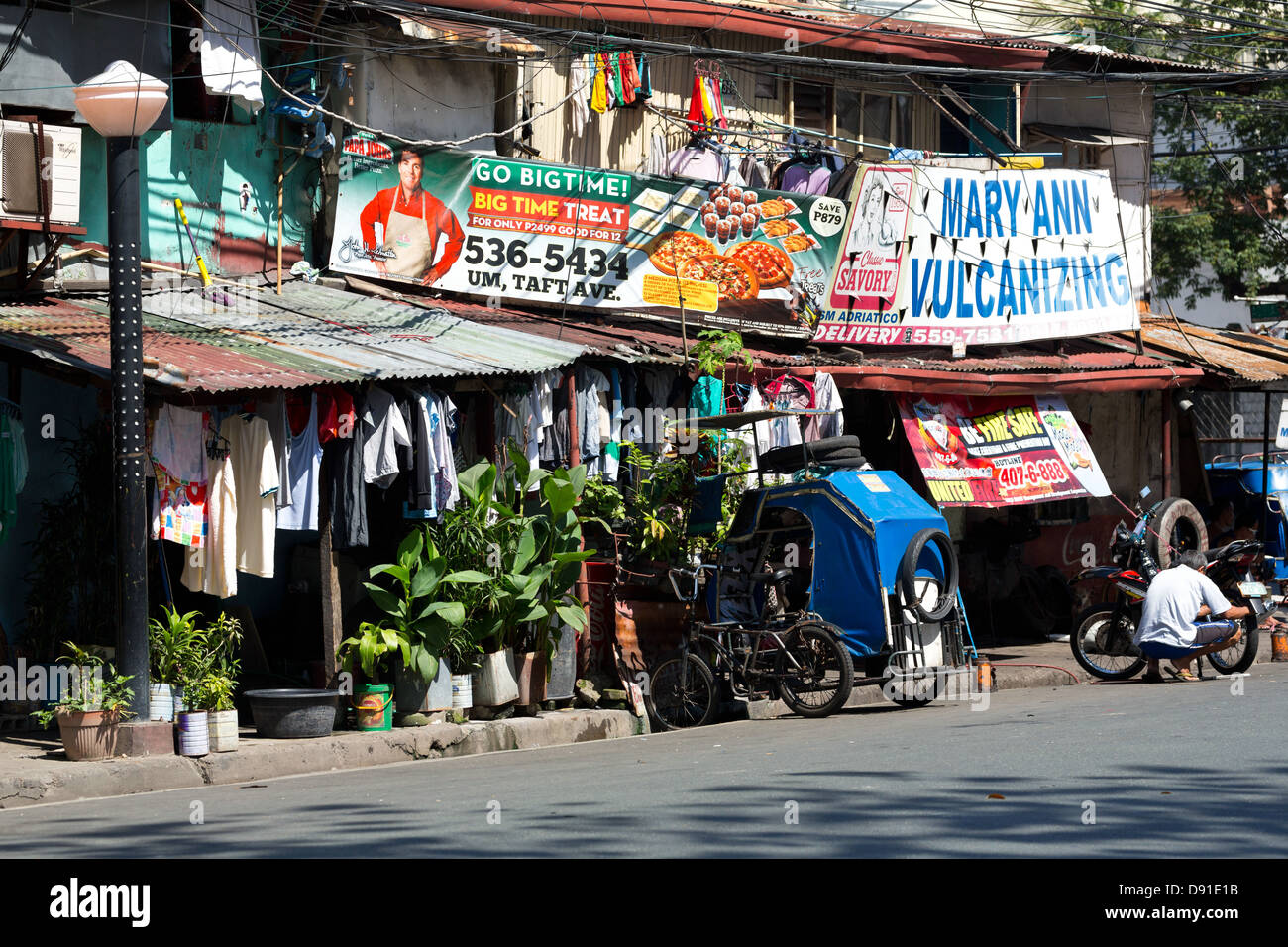 Typical exterior Facade of a Shop in Manila, Philippines Stock Photo ...