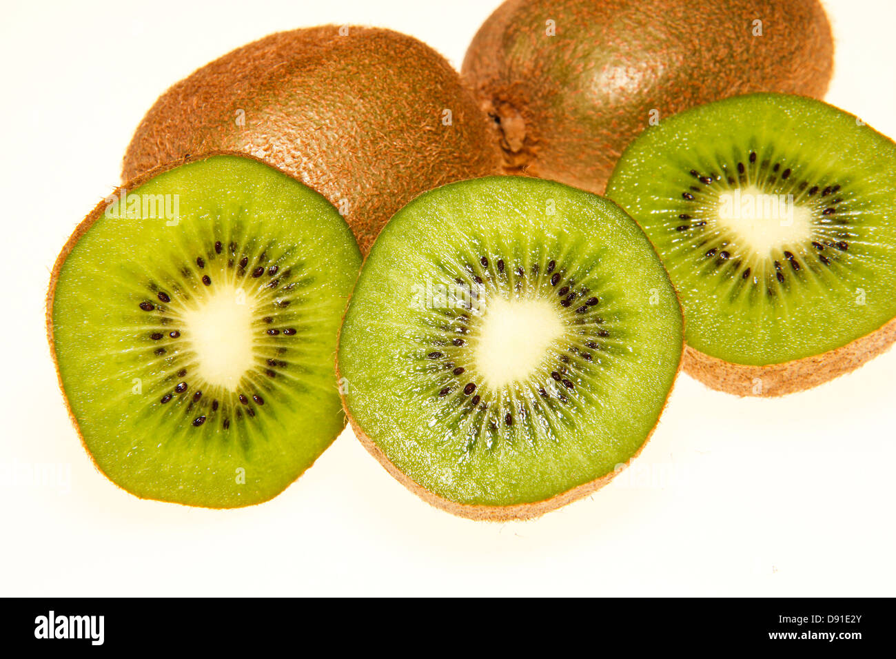 Kiwi fruit sliced slice isolated food Tropical Produce green diet ripe ...