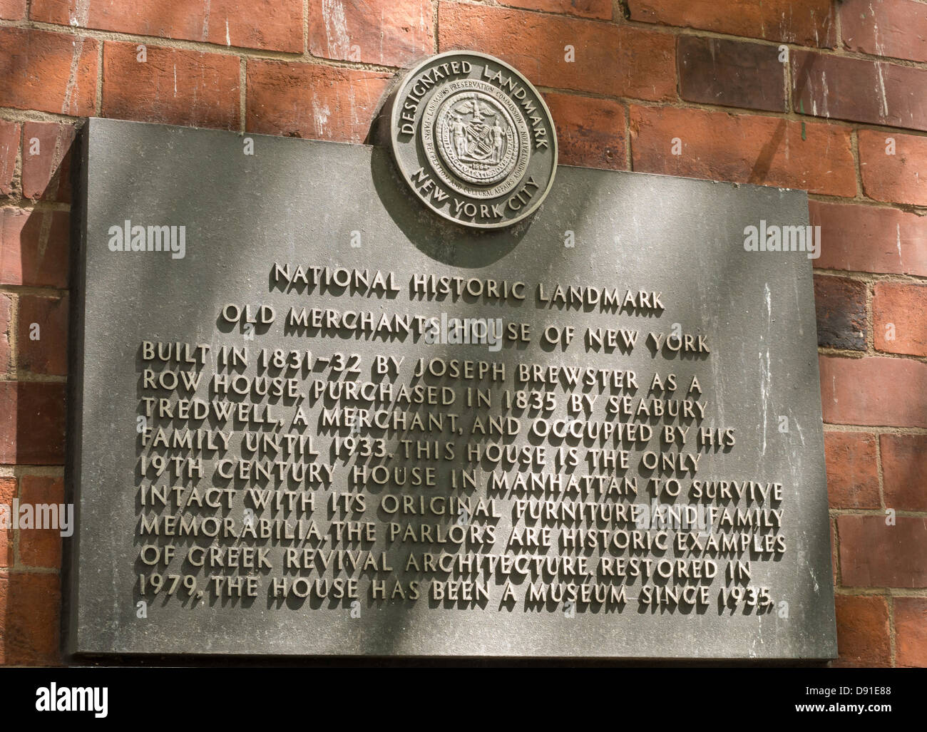 Old Merchant's House Museum, New York City, USA Stock Photo - Alamy