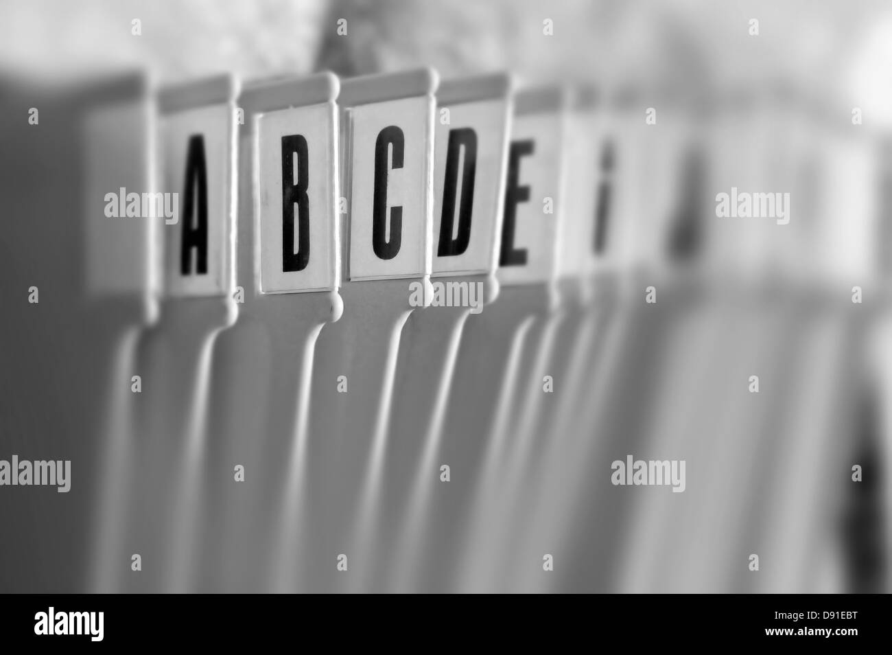 Alphabetical filing hi-res stock photography and images - Alamy