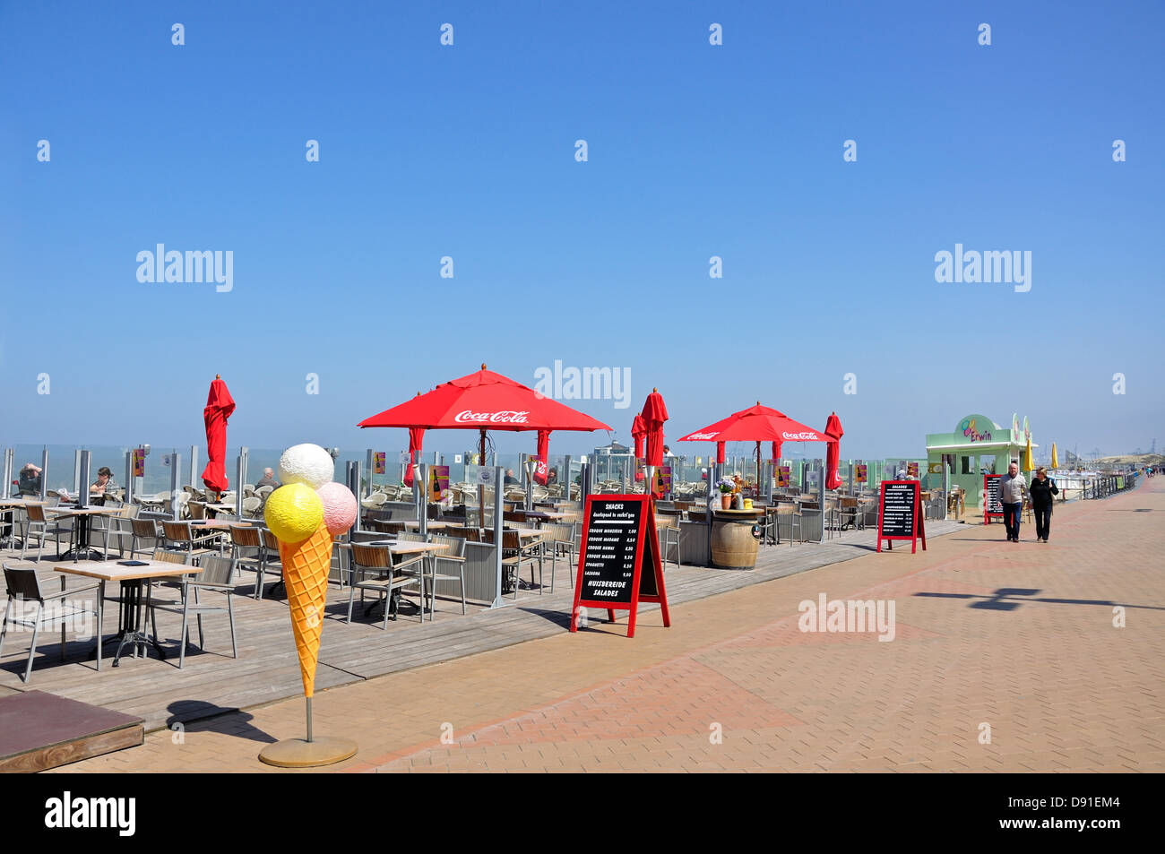 Promenade beach restaurant, Blankenberge, West Flanders Province ...
