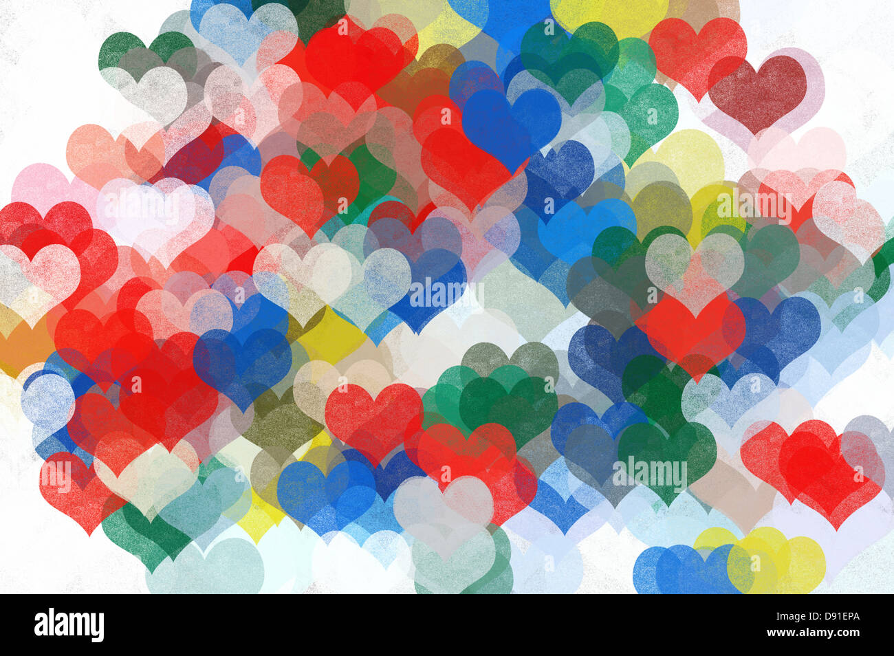 Colorful hearts pattern hi-res stock photography and images - Alamy