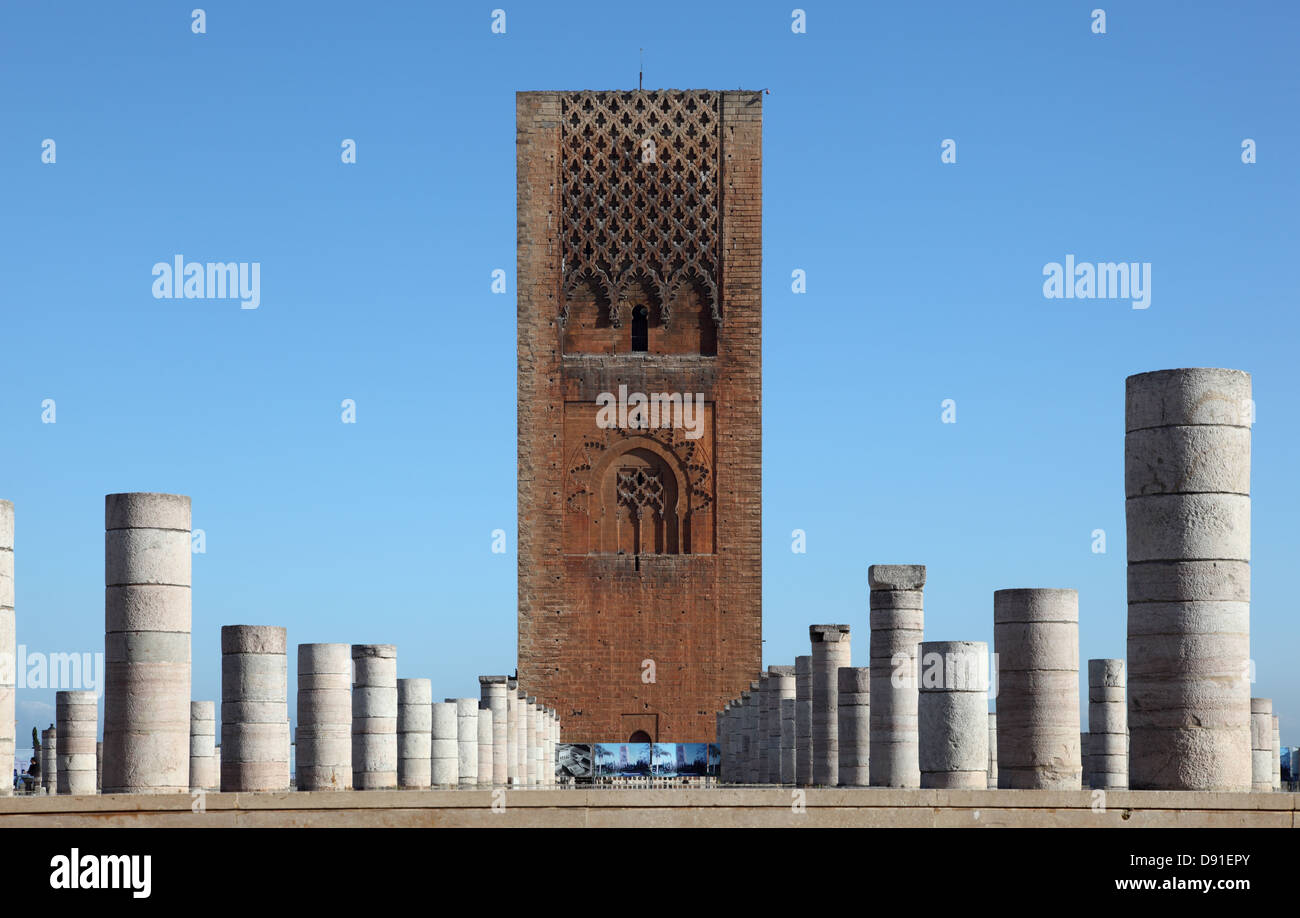 The Hassan Tower (tour hassan) in Rabat, Morocco Stock Photo - Alamy