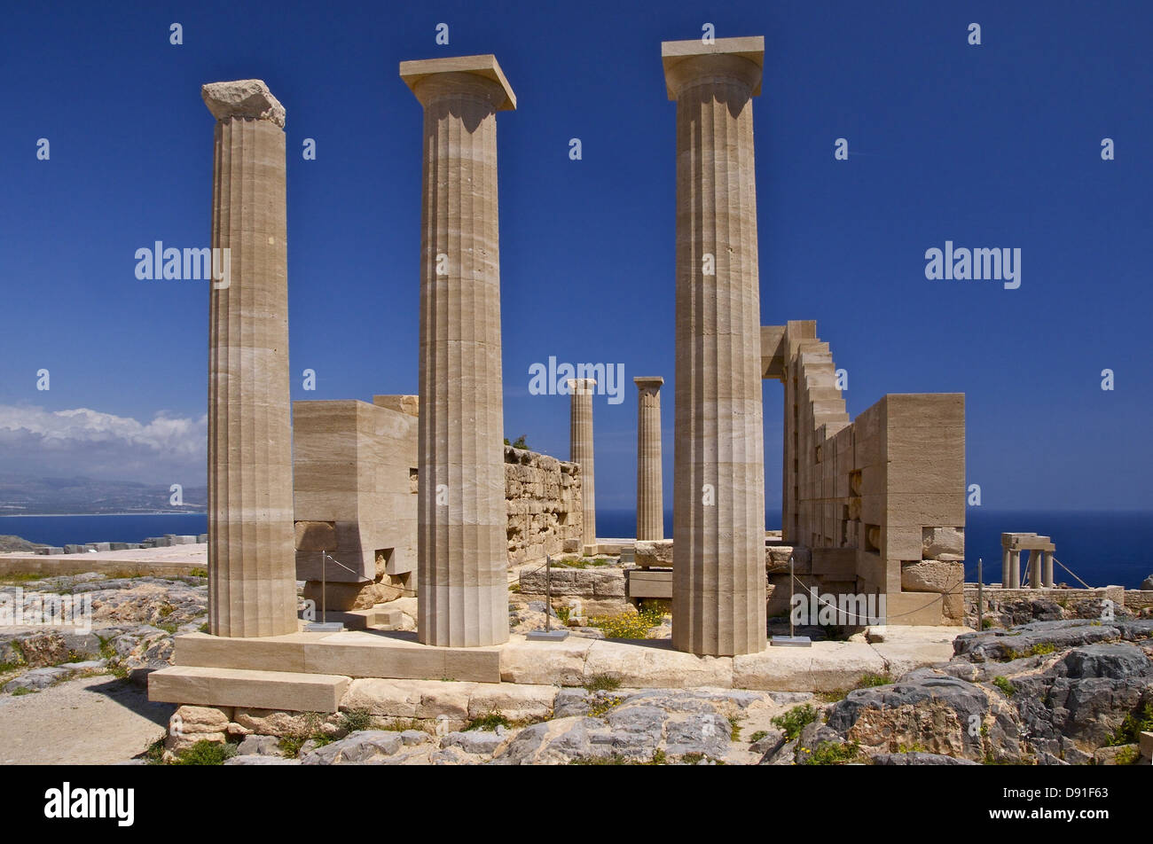 rhodes greece sky clouds ruins ancient Stock Photo - Alamy