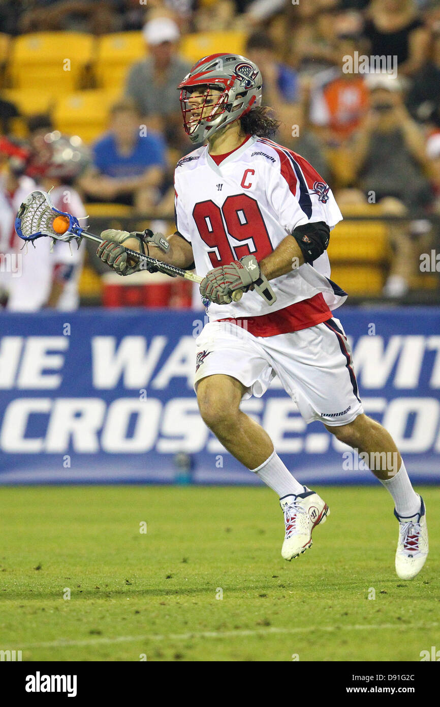 June 7, 2013: Boston's Paul Rabil (99) in action during the MLL game ...