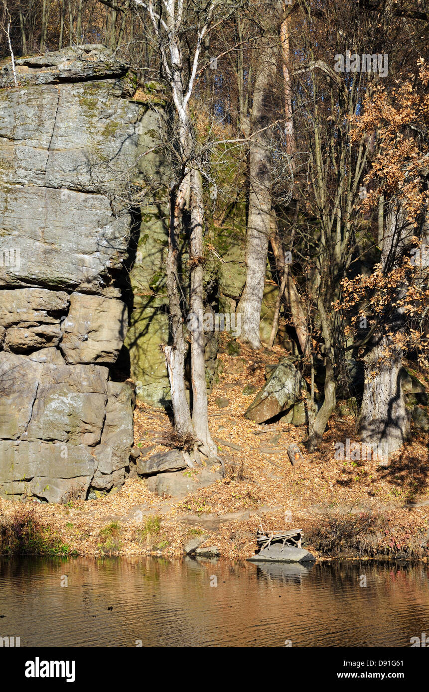 Steep rocky river bank in hi-res stock photography and images - Alamy