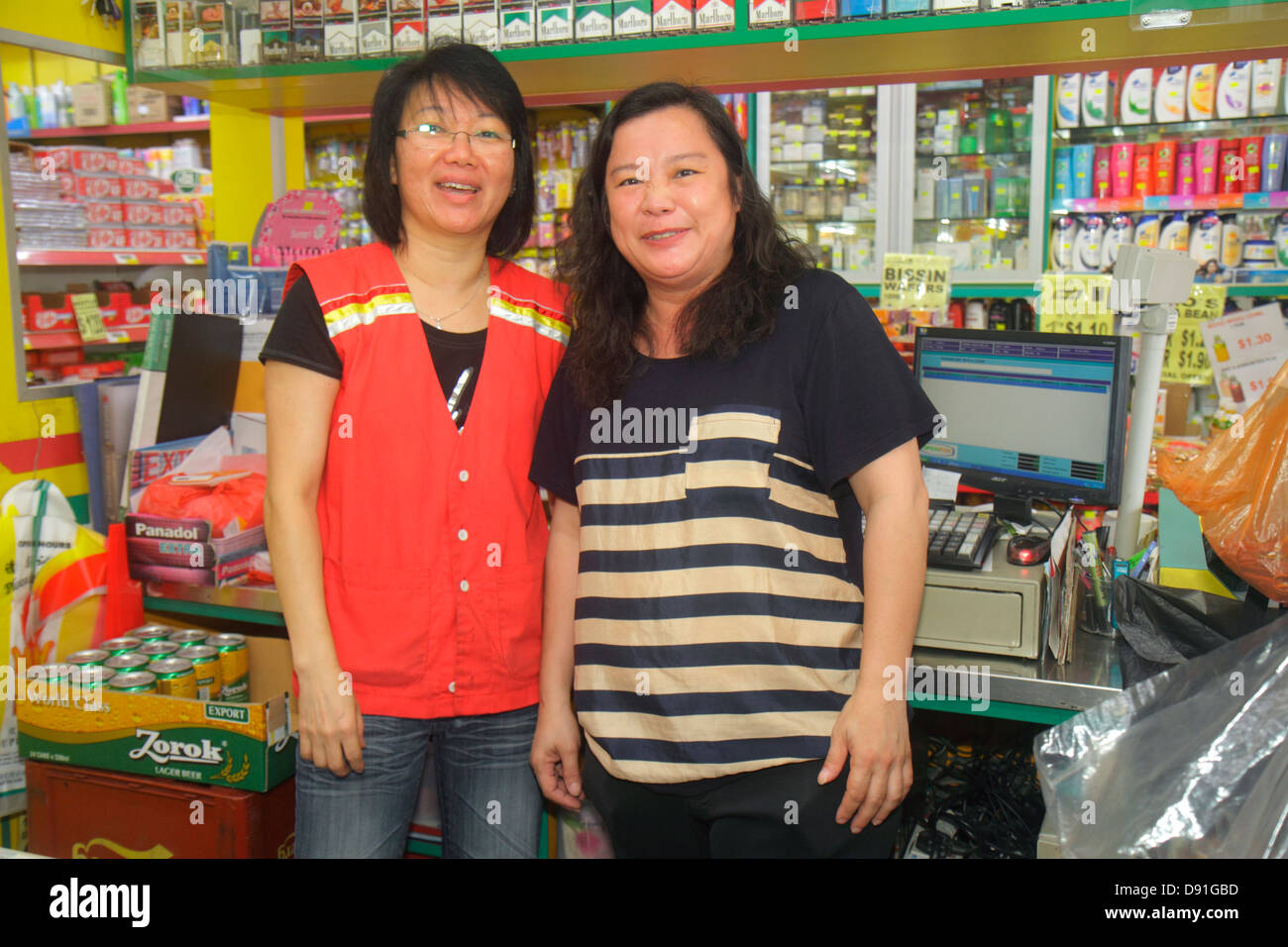 Singapore,Jalan Besar,convenience store,servers employee employees ...