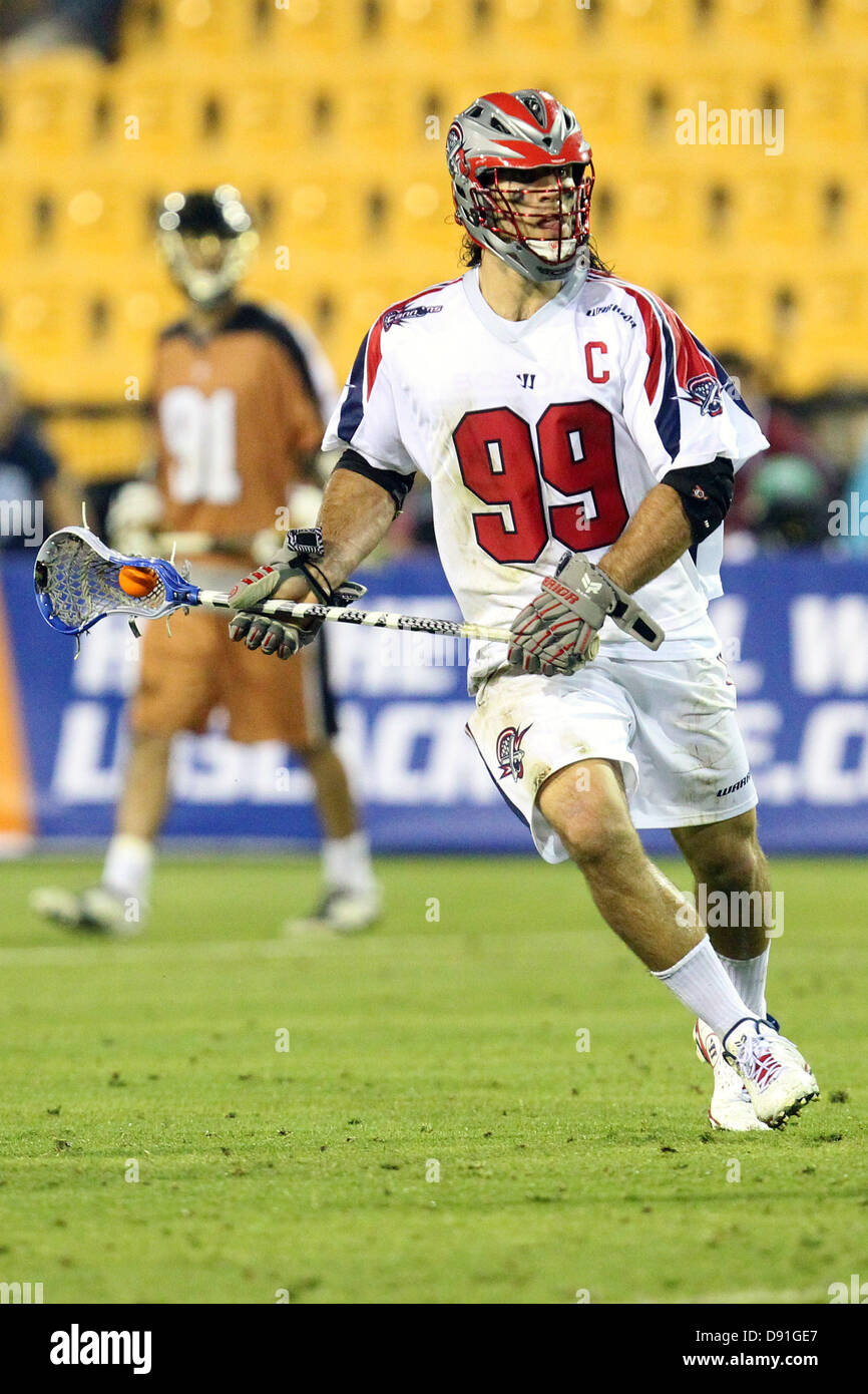 June 7, 2013: Boston's Paul Rabil (99) in action during the MLL game ...