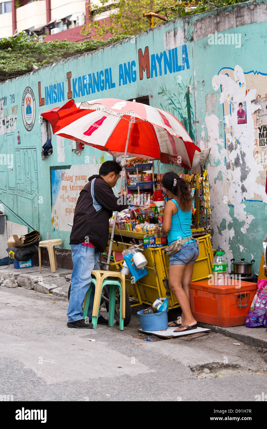 Small Food Stall in Manila, Philippines Stock Photo - Alamy
