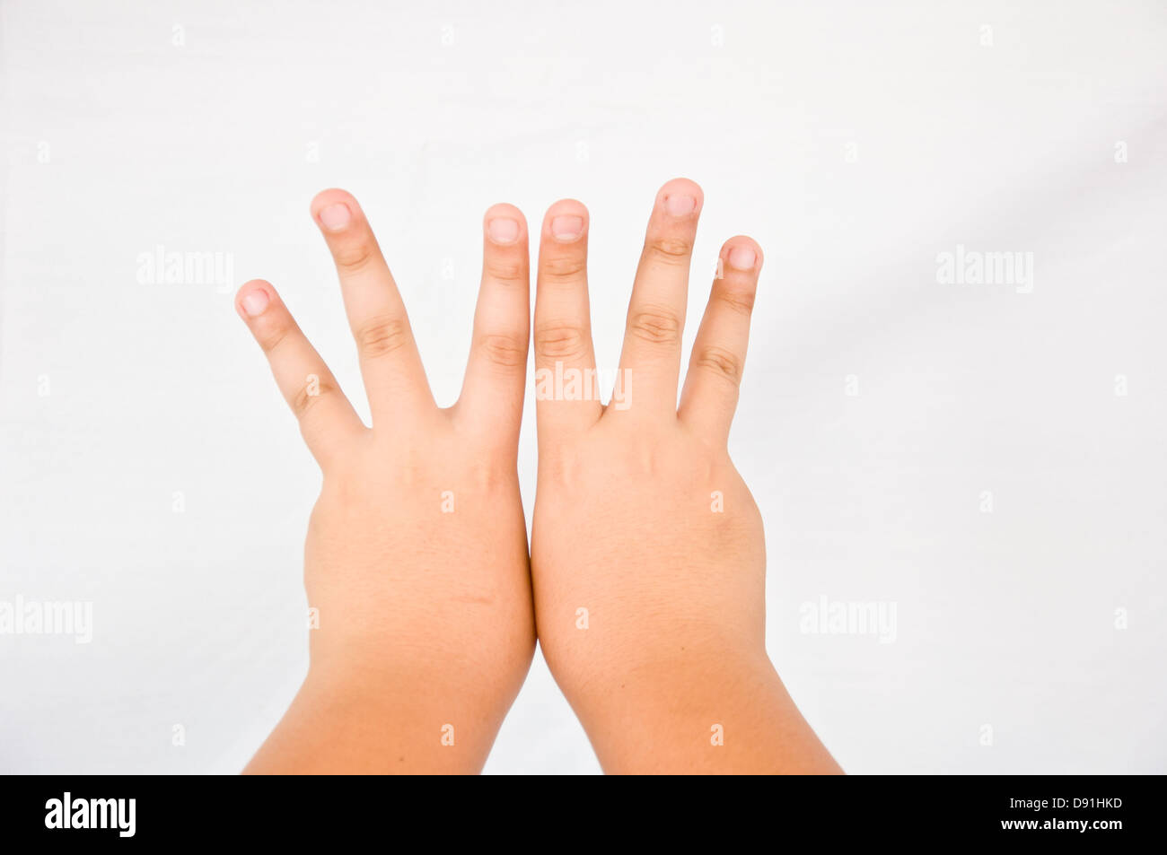 finger from children hand on white background Stock Photo - Alamy