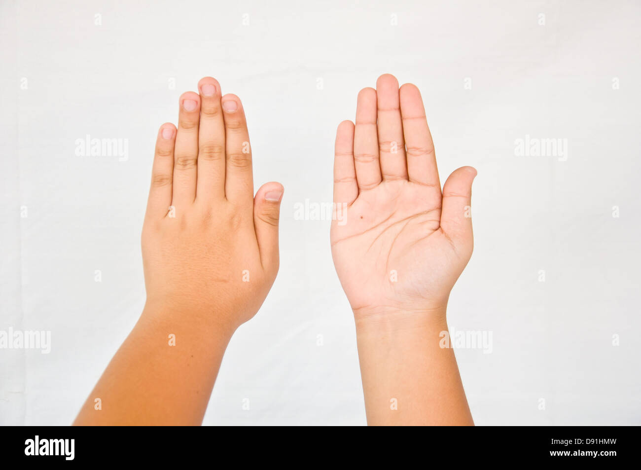 finger from children hand on white background Stock Photo - Alamy