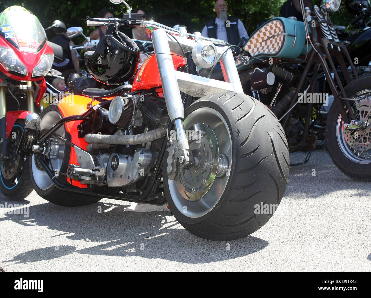 Motorcycle event held in June 2013 at The Riverside, Cheddar, Somerset ...